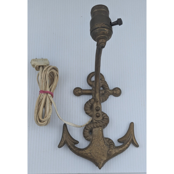 Wall Decor | Vintage Metal Anchor Light Wall Lightning Fixture Nautical ...